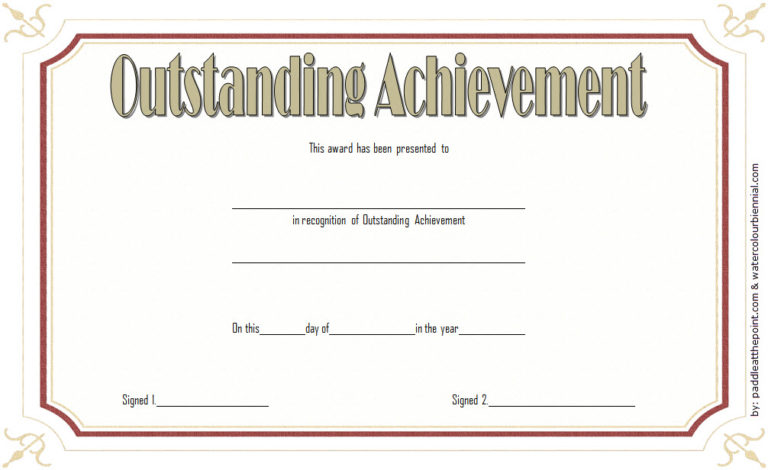 Outstanding Achievement Certificate Template 9 | Paddle Templates Outstanding Achievement Certificate Template 9 | Paddle Templates