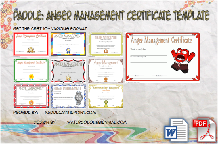 Anger Management Certificate Template: 10+ Fresh Designs Anger Management Certificate Template: 10+ Fresh Designs