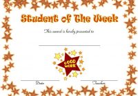 10+ Student of The Week Certificate Templates [Best Ideas]